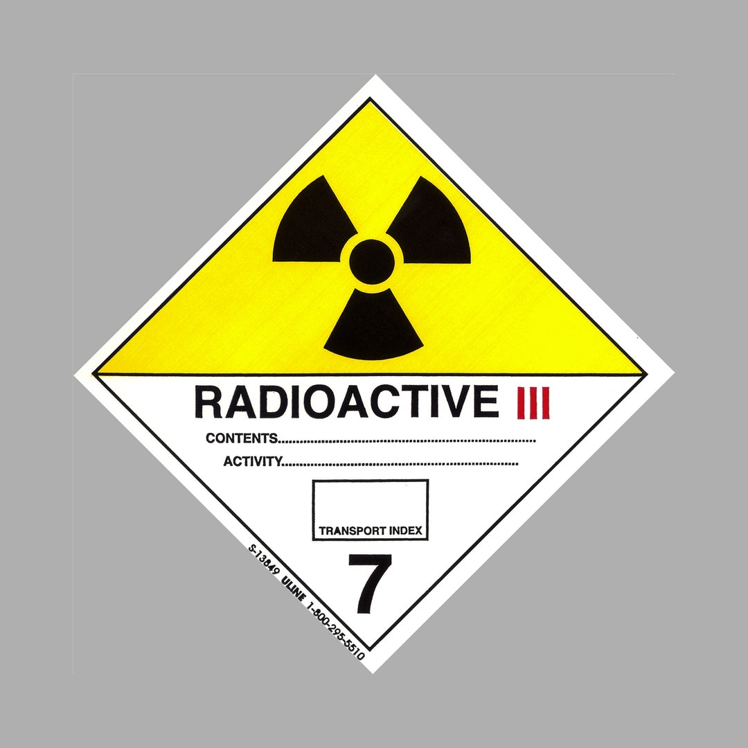 Radioactive III Decal 4"x4" | Made in USA | D.O.T. Transportation ...