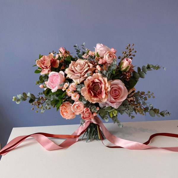 Dusty Pink Bouquet - Etsy