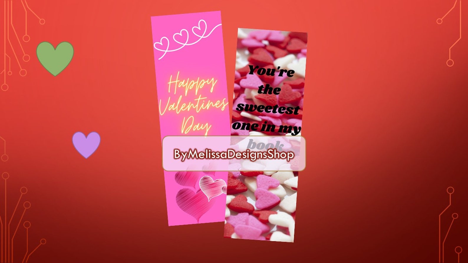 Printable Valentines Day Bookmarks, Hearts, Love, Candy, Sweet ...