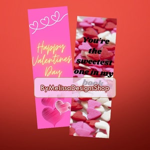 Printable Valentines Day Bookmarks, Hearts, Love, Candy, Sweet ...