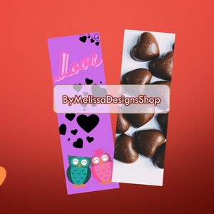 Printable Valentines Day Bookmarks, Hearts, Love, Candy, Sweet ...