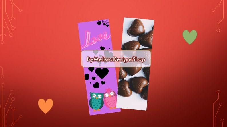 Printable Valentines Day Bookmarks, Hearts, Love, Candy, Sweet ...