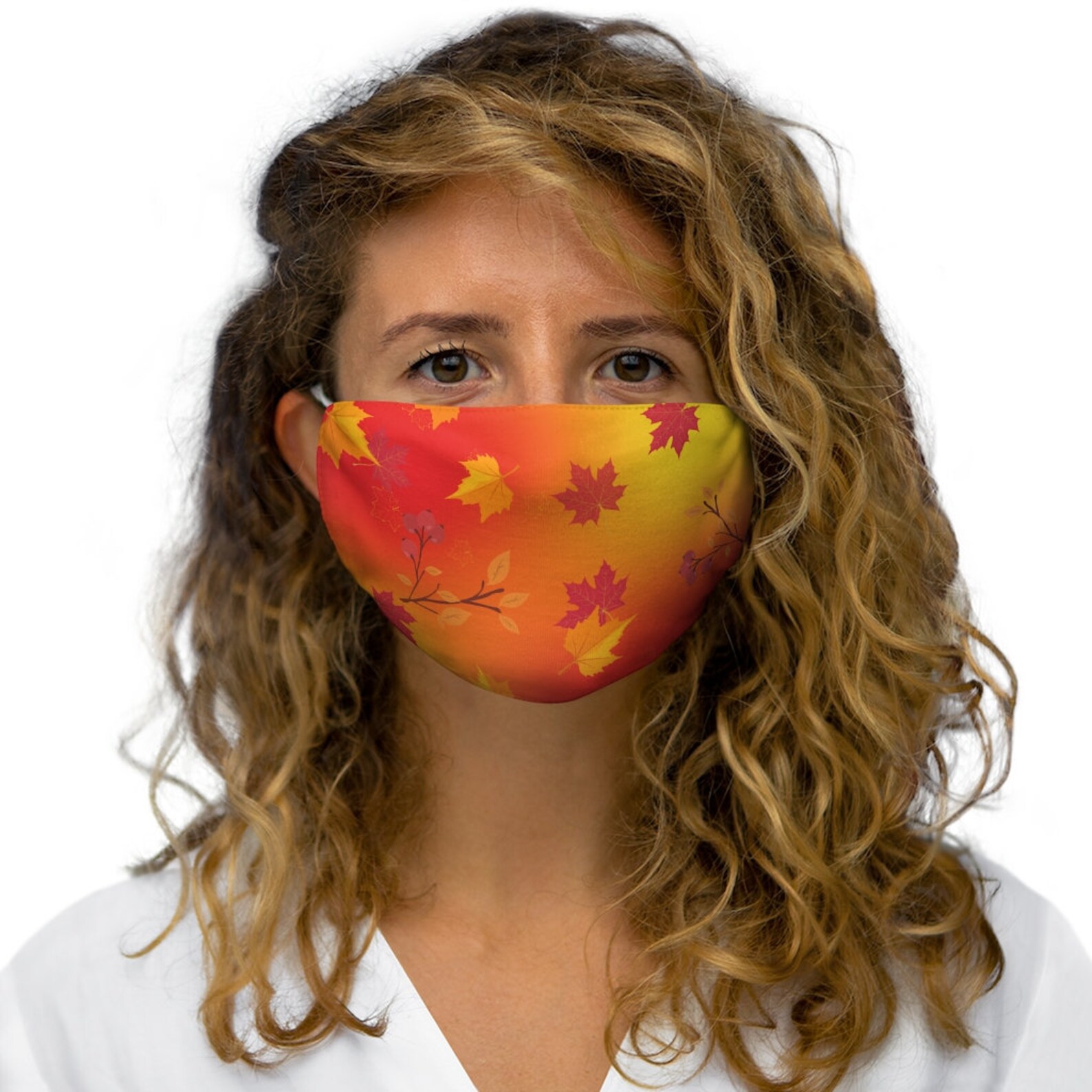 Autumn Face Mask Fall face mask Snug-Fit Polyester Face | Etsy