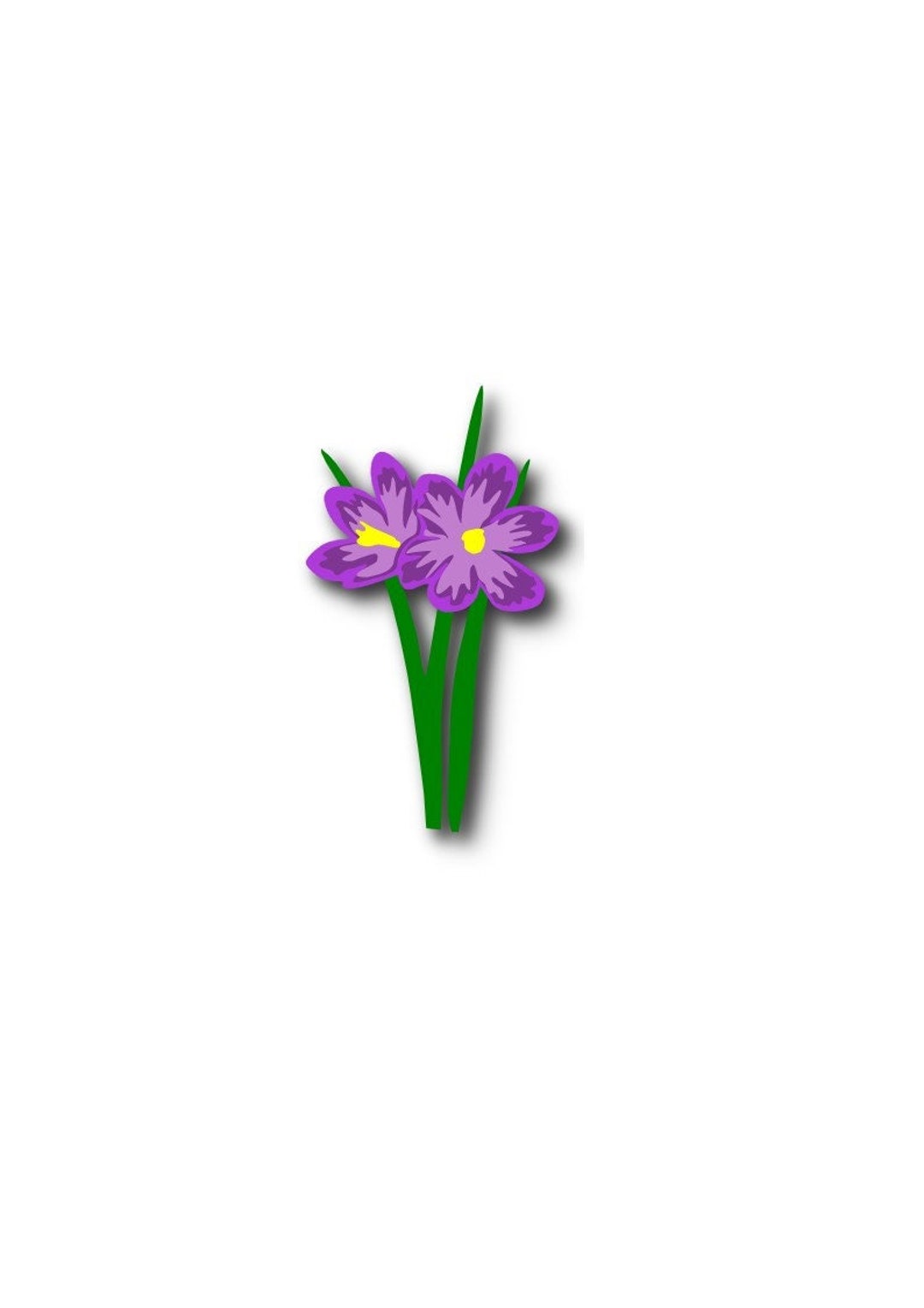 Layered Crocus Bouquet SVG, Floral Cutting File for Cutting Machines ...