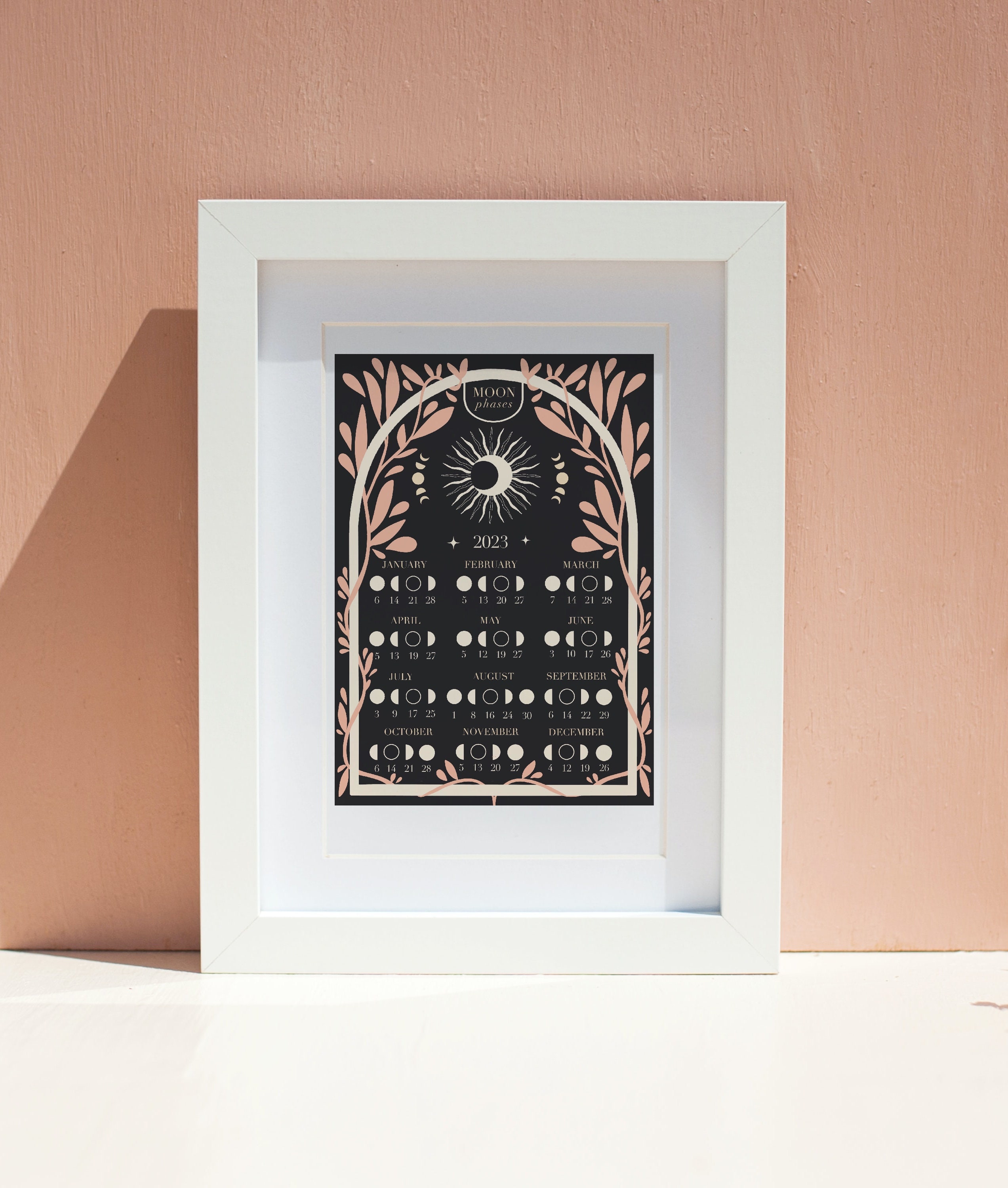 Coonect With the Moon, Moon Calendar 2023 Moon Chart/ Mood Tracker ...