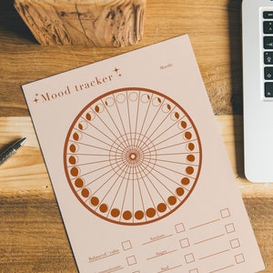 Coonect With the Moon, Moon Calendar 2023 Moon Chart/ Mood Tracker ...