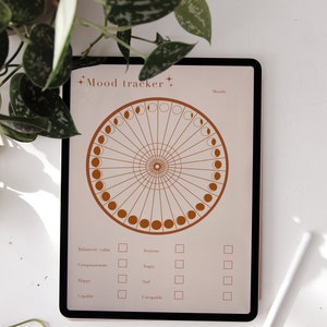 Coonect With the Moon, Moon Calendar 2023 Moon Chart/ Mood Tracker ...