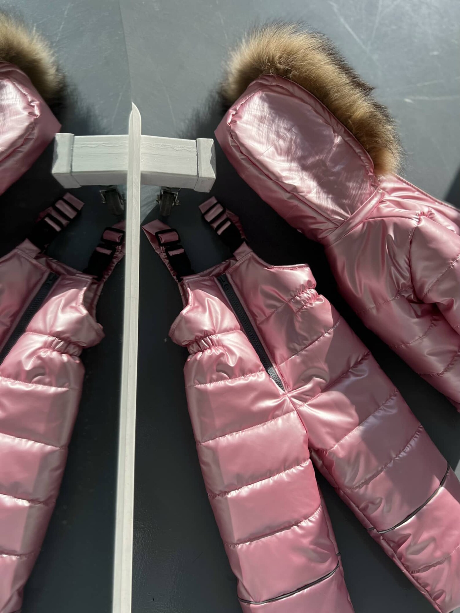 Girls Snowsuit, Down Jacket With Hood and Ski Trousers, Winter Clothing ...