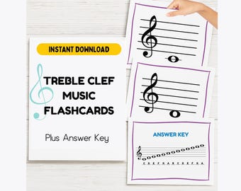 Printable Treble Clef Chart: Music Education (PDF) - Etsy Canada
