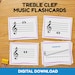 Treble Clef Flashcards – Music Education, Beginner Students (digital ...