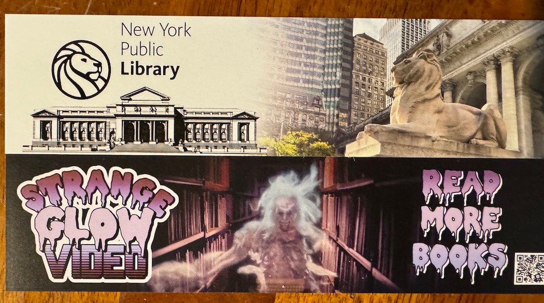 New York Public Library and Librarian Ghost Double Sided Bookmark - Etsy