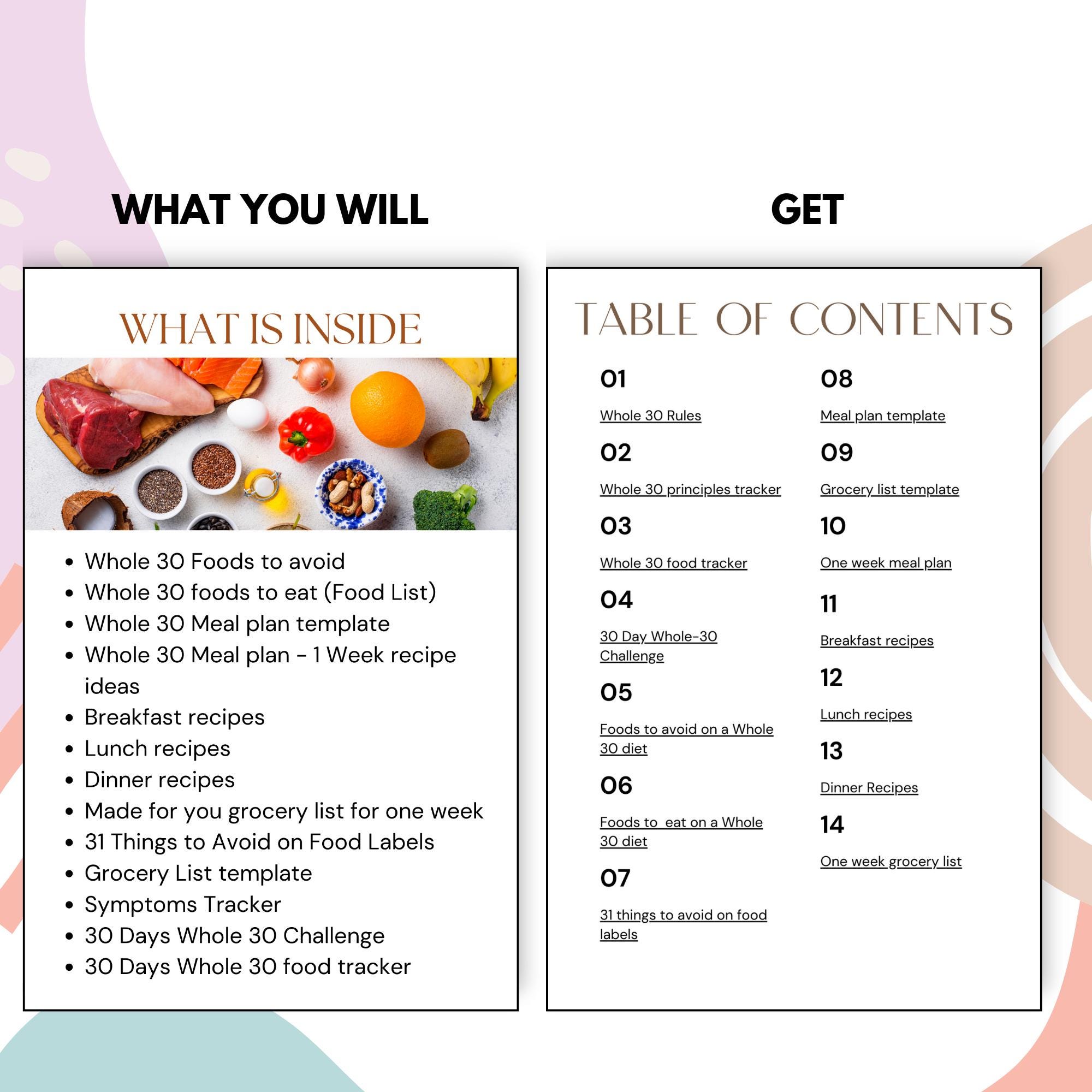 Whole30 Diet Tracker | Whole30 Meal Plan and Recipes | Foods to Eat ...