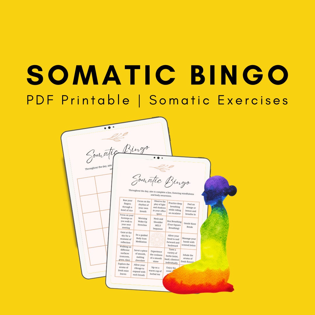 Somatic Bingo Embodiment Somatic Exersices Bingo PDF File, Somatic ...