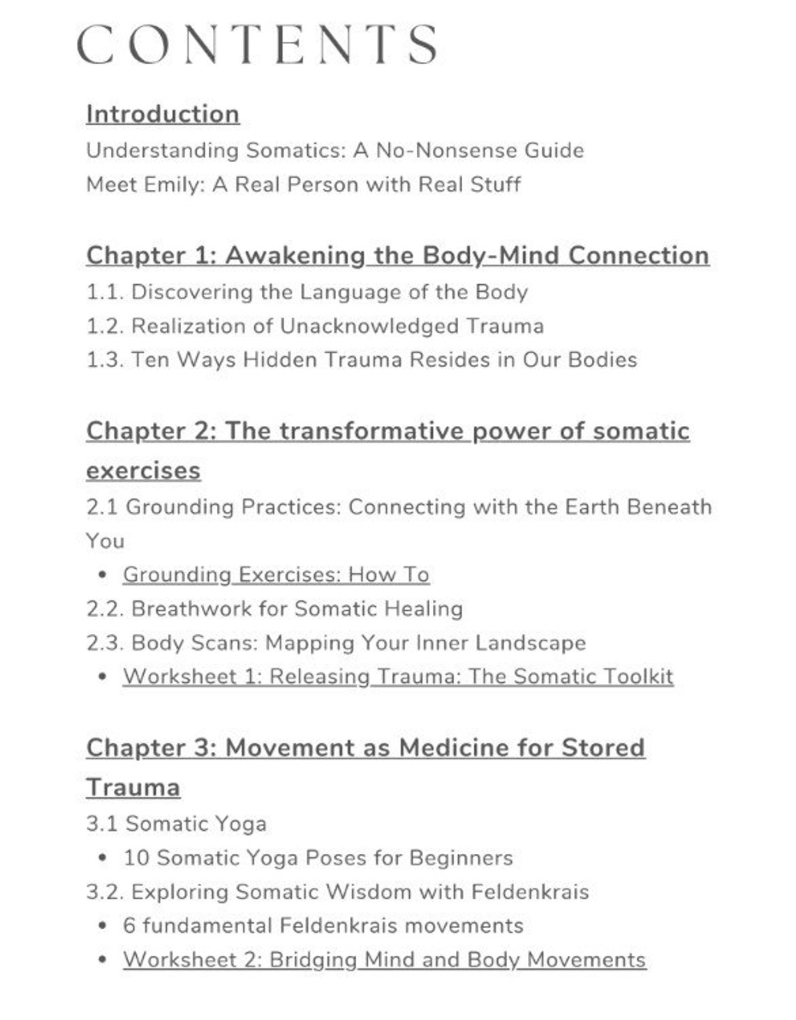 Somatic Exercises for Beginners Somatic Healing E-book, Somatic Therapy ...