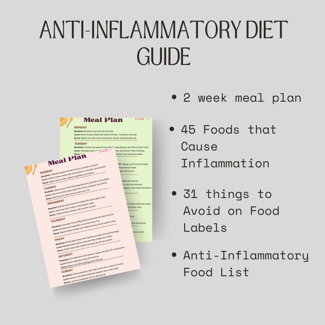 Anti-inflammatory Diet Foods - а 2-week Meal Plan, Foods to Avoid, How ...