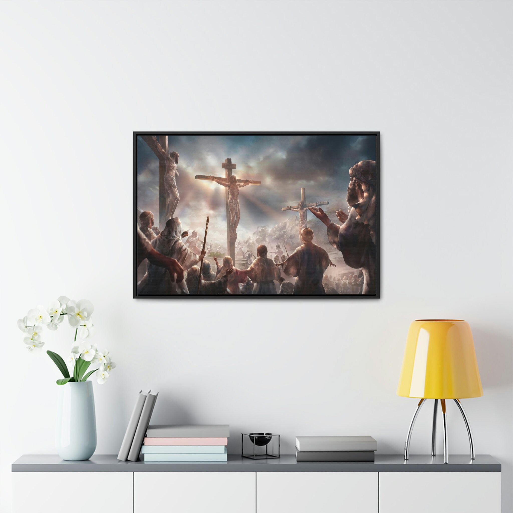 The Crucifixion Christian Art Horizontal Framed Premium - Etsy UK