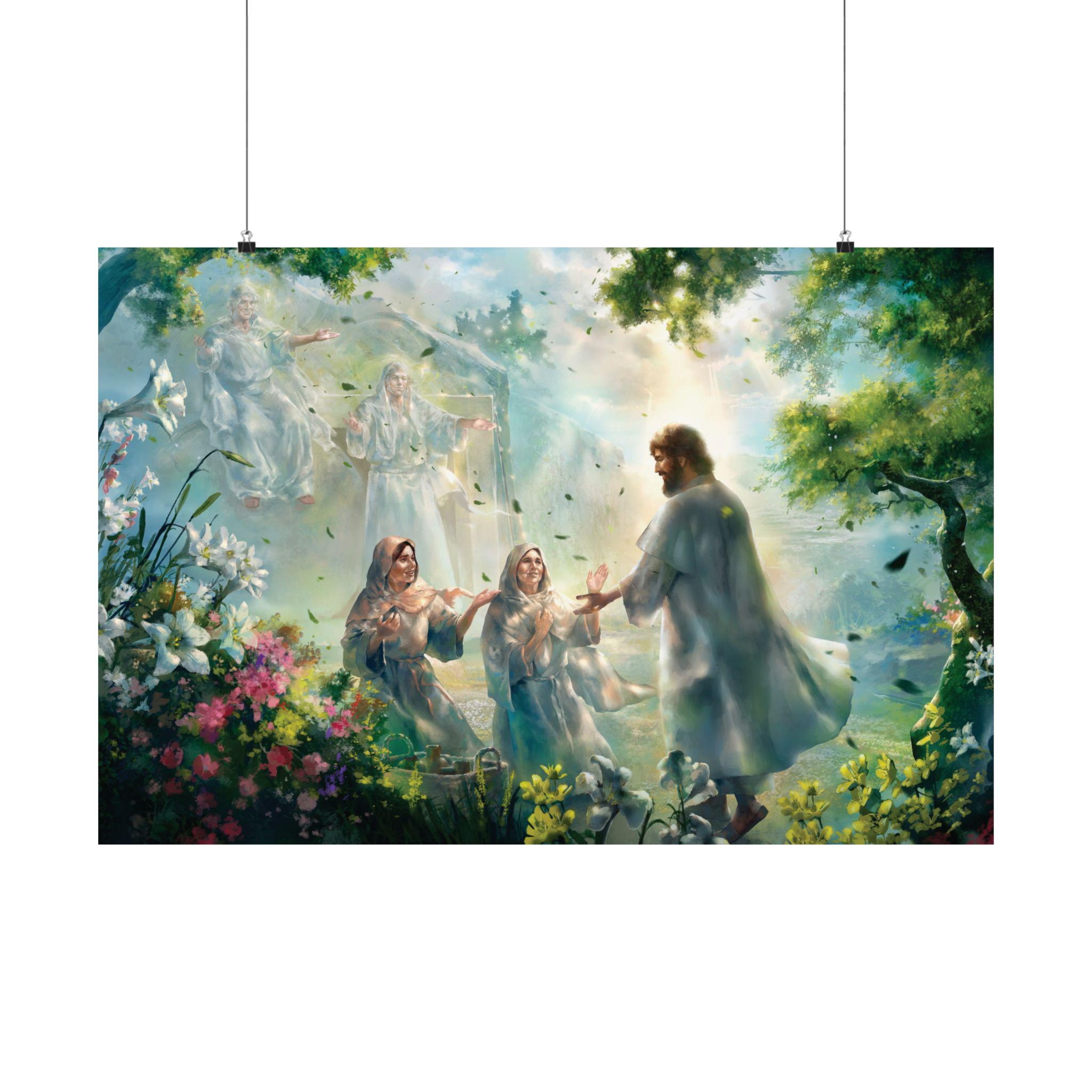The Resurrection of Jesus Poster Print Bible Wall Art Religious Decor ...