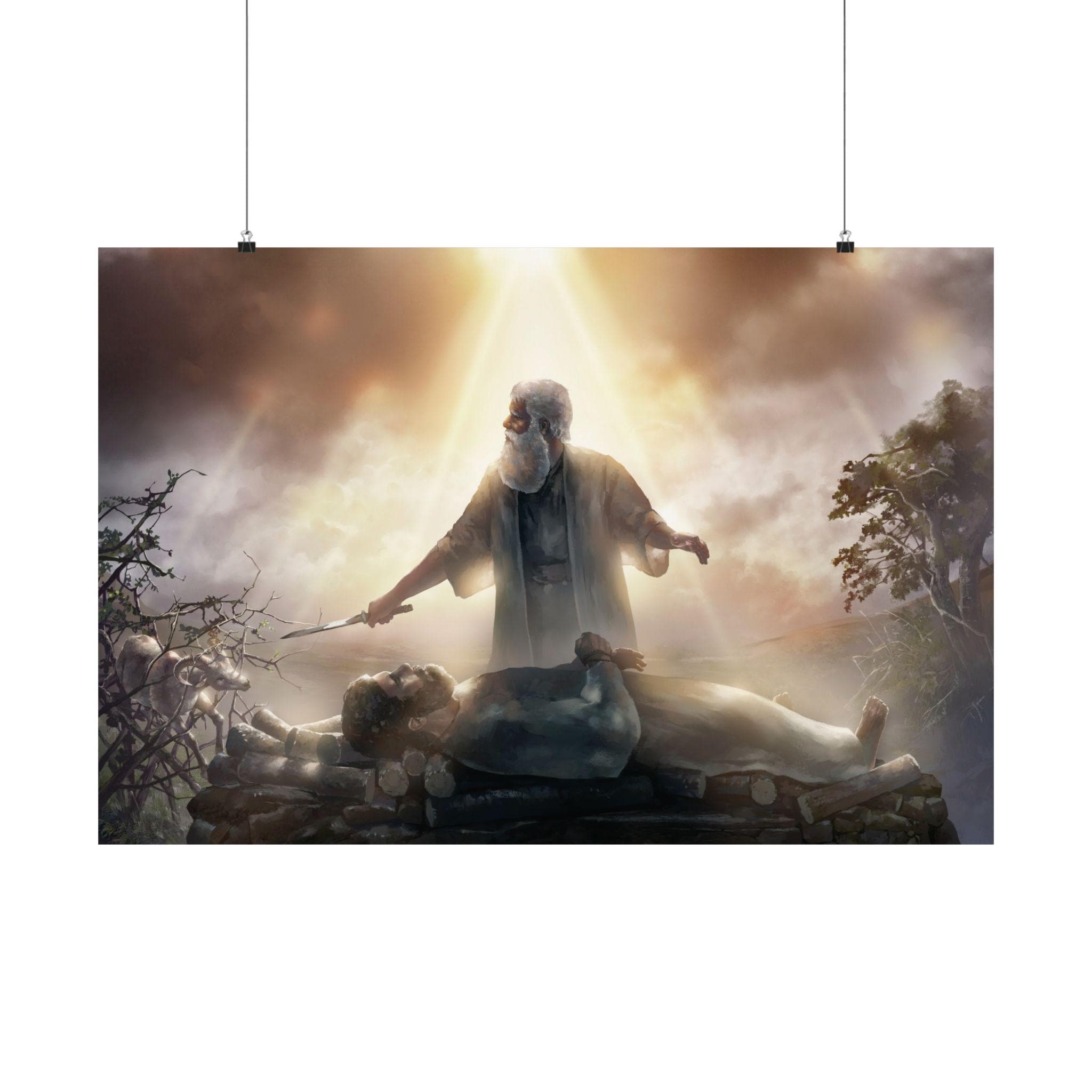 The Sacrifice of Isaac Poster Print Bible Wall Art Religious Decor ...