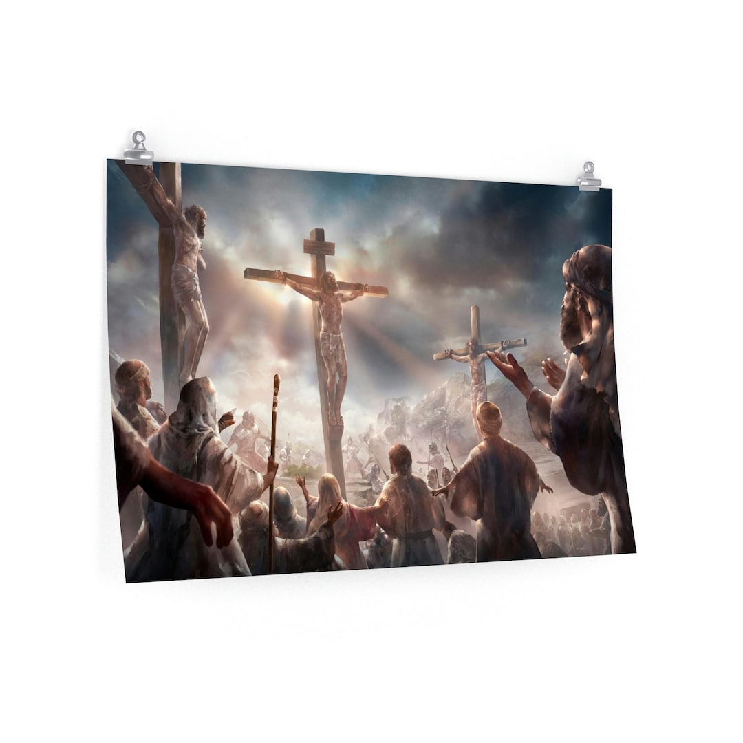 The Crucifixion Christian Art Matte Poster Christian Poster Religious ...