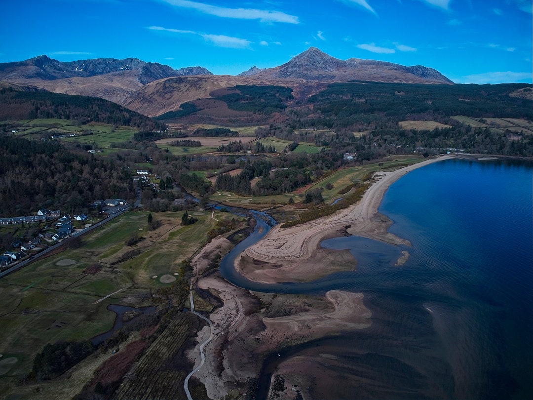 Brodick Beach and Goatfell From the Air Isle of Arran - Etsy