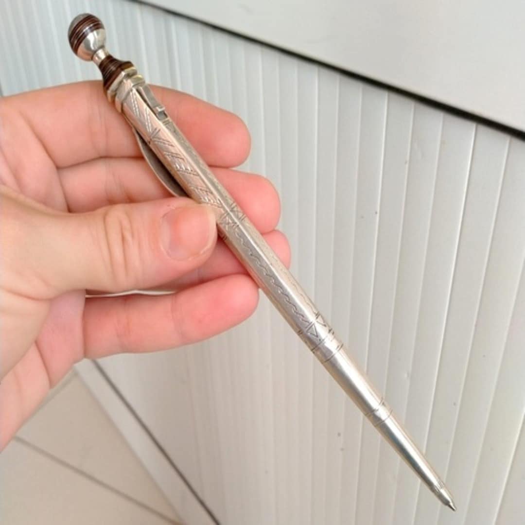 Sterling Silver Tuareg Engraved Pen – Handmade Refillable Luxury ...