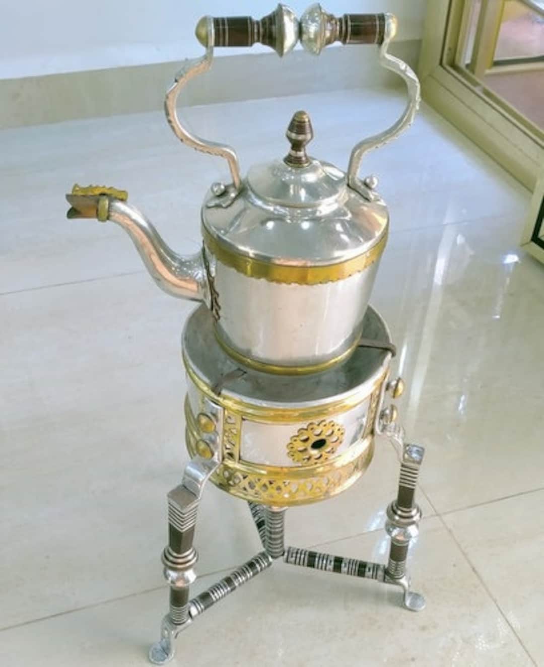 Unique Moorish Samovar Moroccan Tea Kettle Burner Handmade Tea Set ...