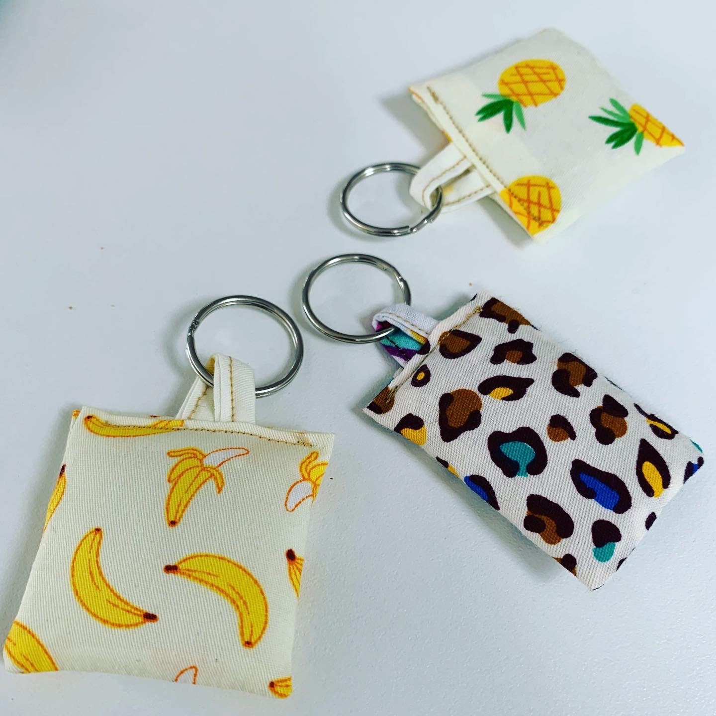 Cotton Fabric Padded Keyring Various Designs Medium Size - Etsy