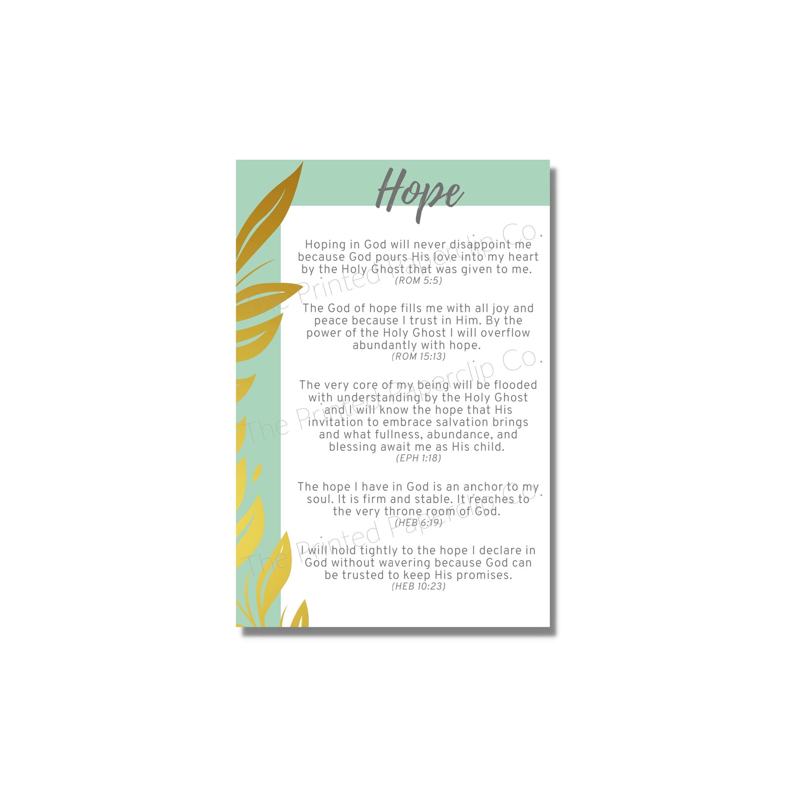 Printable Hope Scripture Card Scriptures for Hope | Etsy