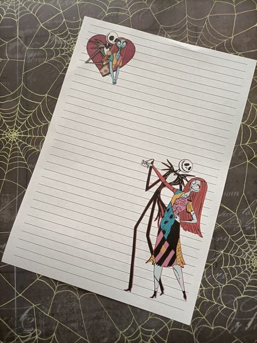 Jack and Sally Stationery - Etsy