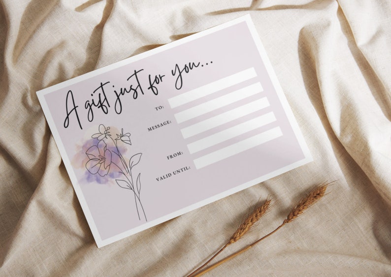 Editable Gift Voucher Template INSTANT DOWNLOAD, Gift Cert, DIY Gift ...