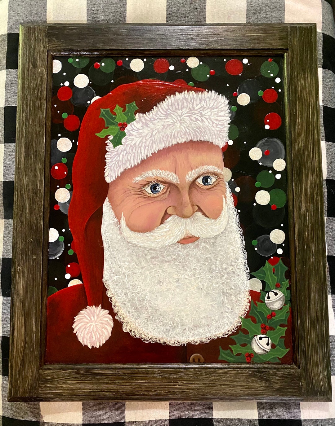 Hand Painted Santa Portrait - Etsy