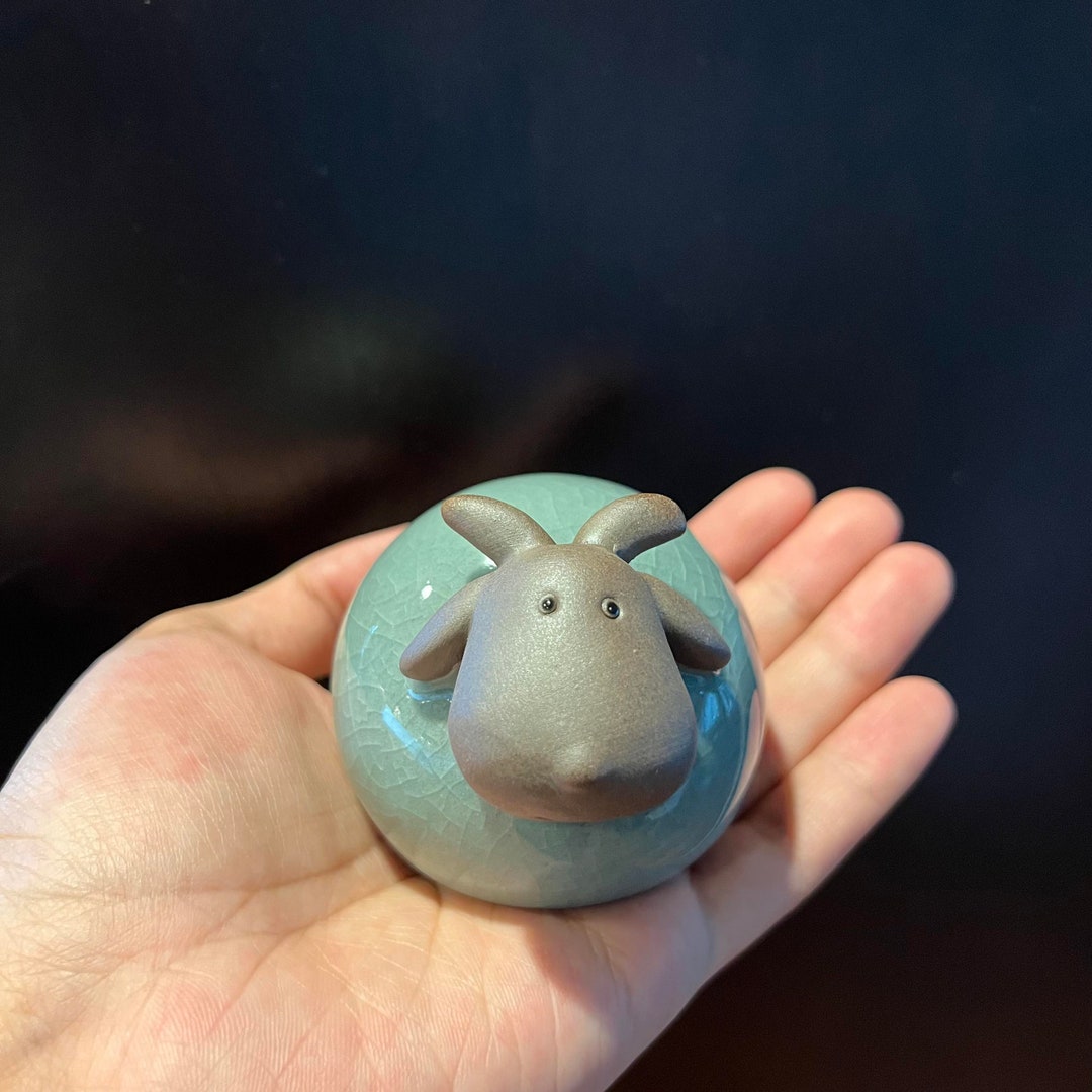 Super Cute Goat Figure, Porcelain Goat Figure, Sheep Figure, Goat ...