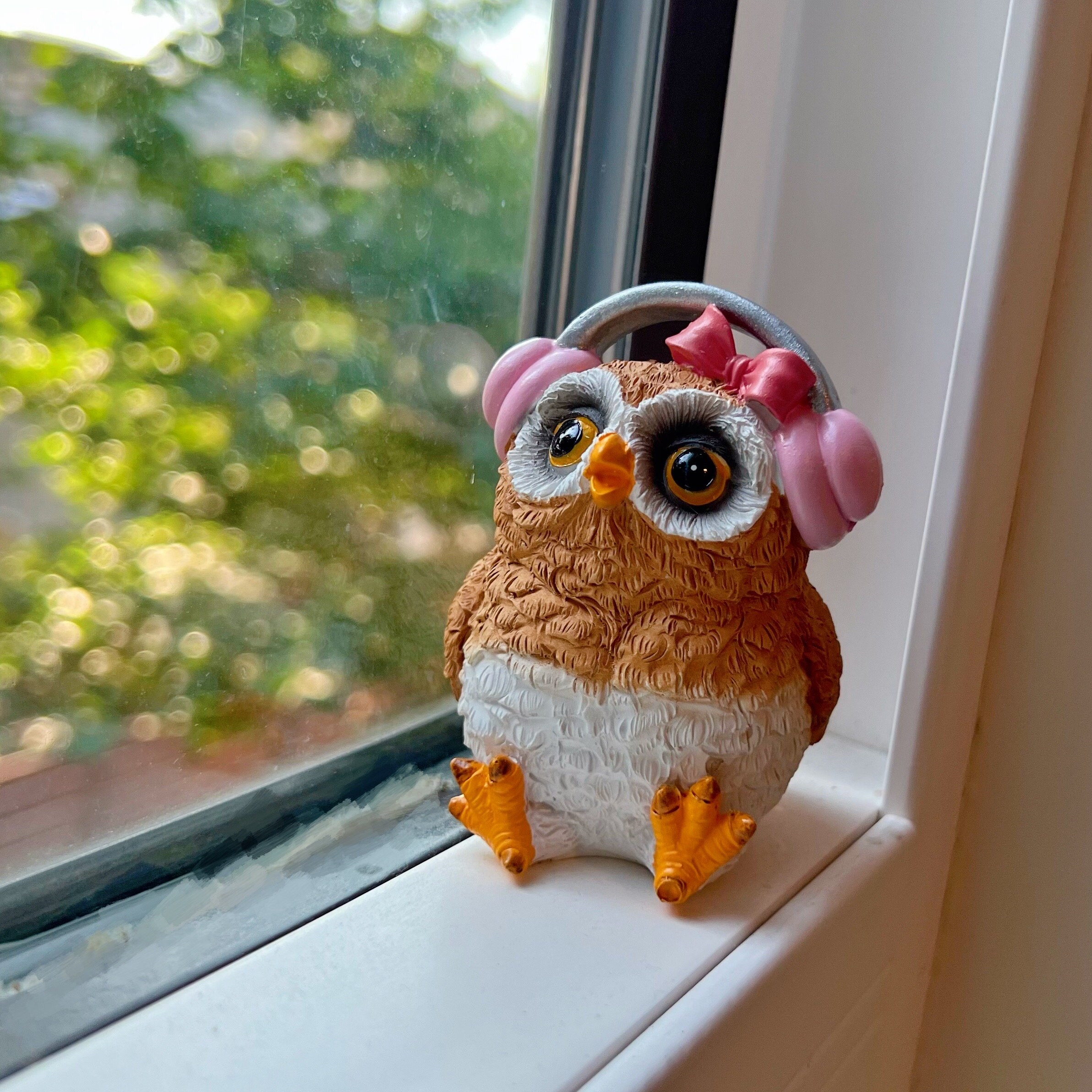 Cutest Owl DJ Figurine, Owl Sculpture, Music Owl Home and Garden ...