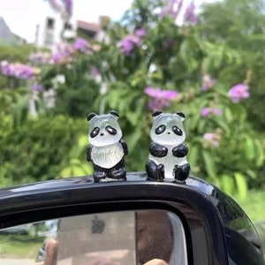 Set of 5 Little Glow-in-the-dark Panda Figurines; Luminous Panda ...