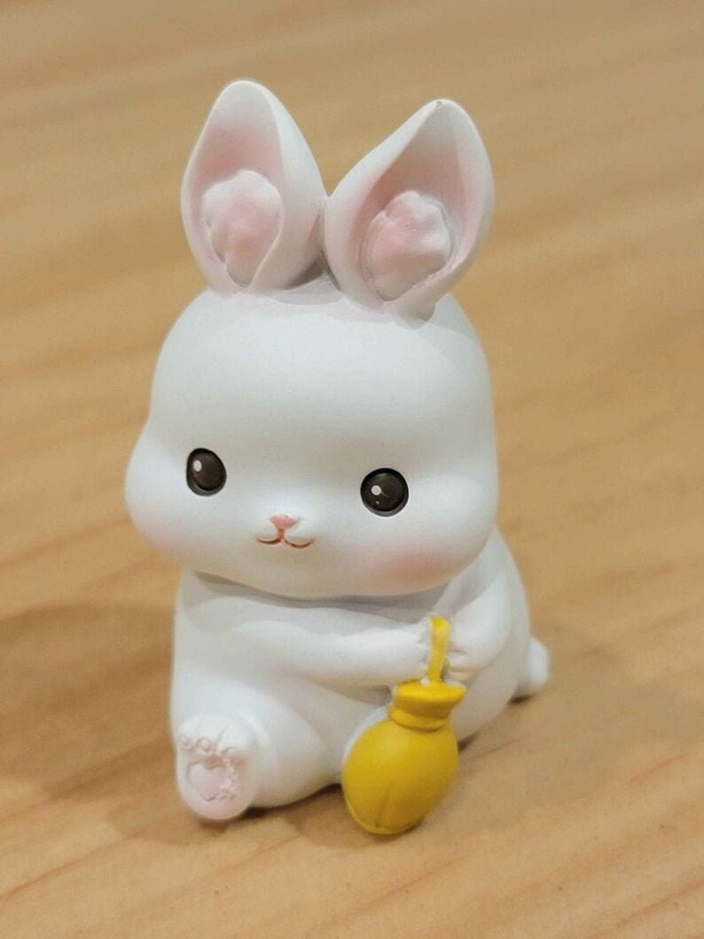 Small Bunny Couple Desk Topper, Dashboard Figurine, Easter Bunnies ...