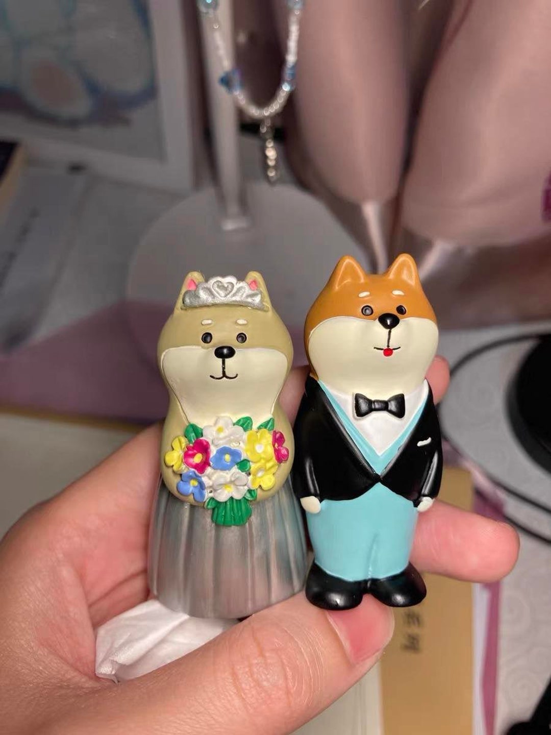 Dog Wedding Figures, Dog Figurines, Wedding Caketoppers Dog Lovers ...