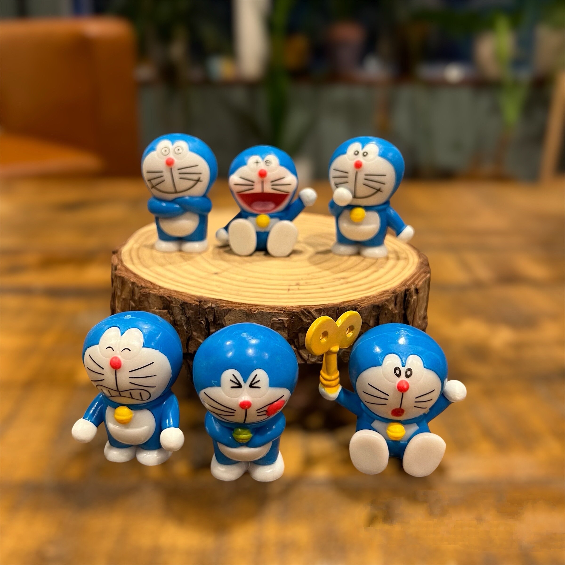 Super Cute Doraemon Figurines, 1.5" Tall, Set of 6 Pieces, Japanese ...