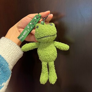 Cute Frog Keychain, Frog Toy, Green Frog, 7.4" Long, Stainless Steel ...