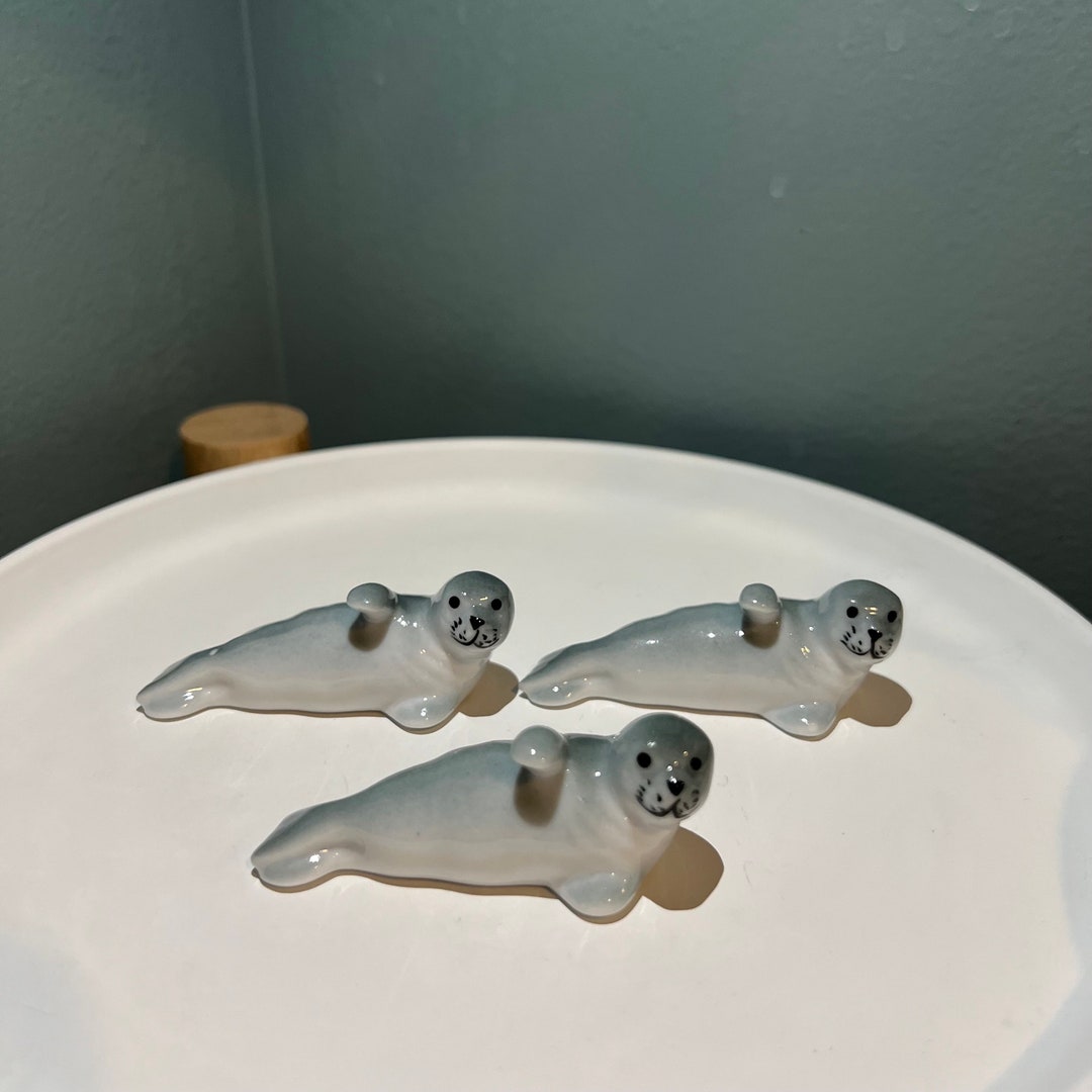 Super Cute Seal Figurines, Porcelain Seal Figures, Sea Lion Figures ...