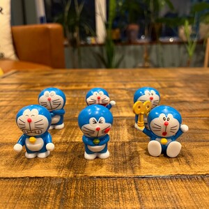 Super Cute Doraemon Figurines, 1.5" Tall, Set of 6 Pieces, Japanese ...