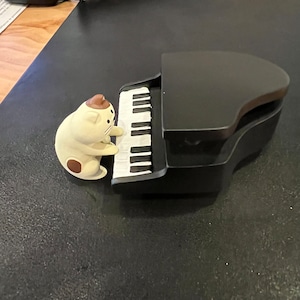 Super Cute Piano Cat, Cat Figurine, Cat Playing Piano, Cat Figure, Cat ...