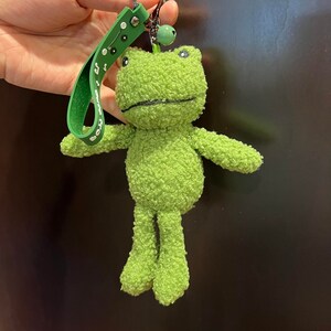 Cute Frog Keychain, Frog Toy, Green Frog, 7.4" Long, Stainless Steel ...