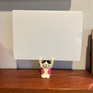 Super Cute Cat Holder, Cat Pen Holder, Photo Holder, Cat Figurine, Cat ...