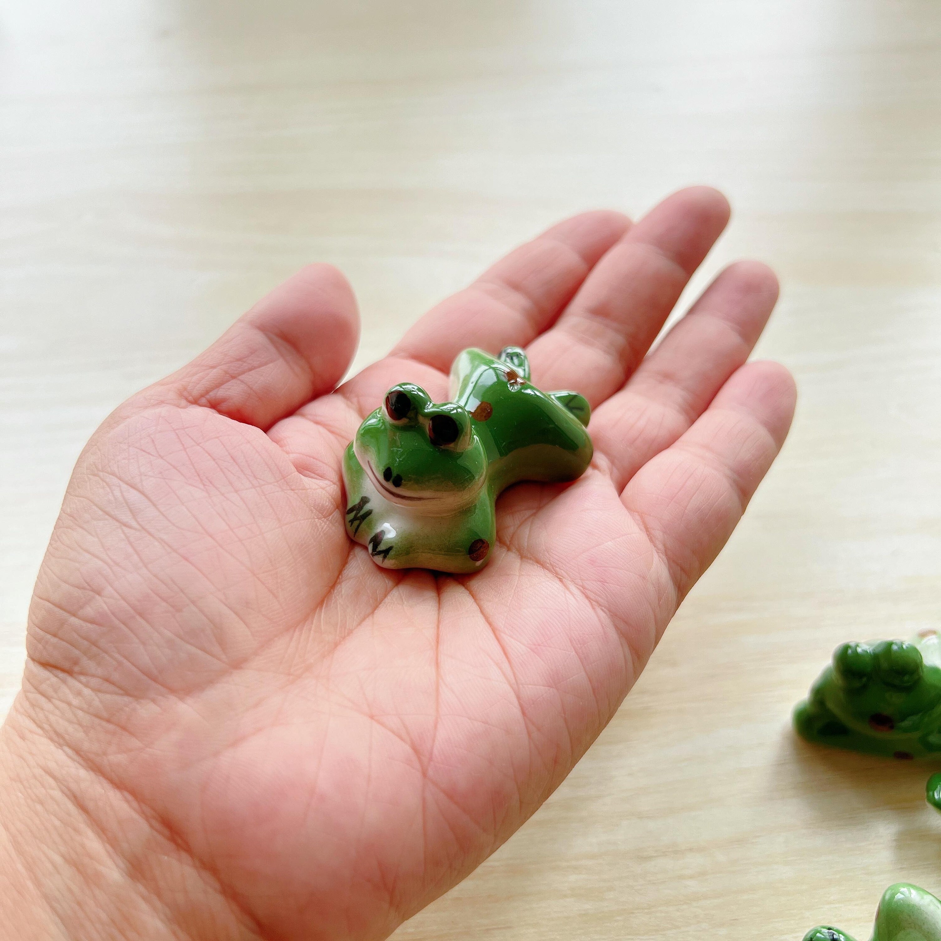 Cute Frog Miniatures (set of 5pcs), Cute Frog Figurines, Frog Figures ...
