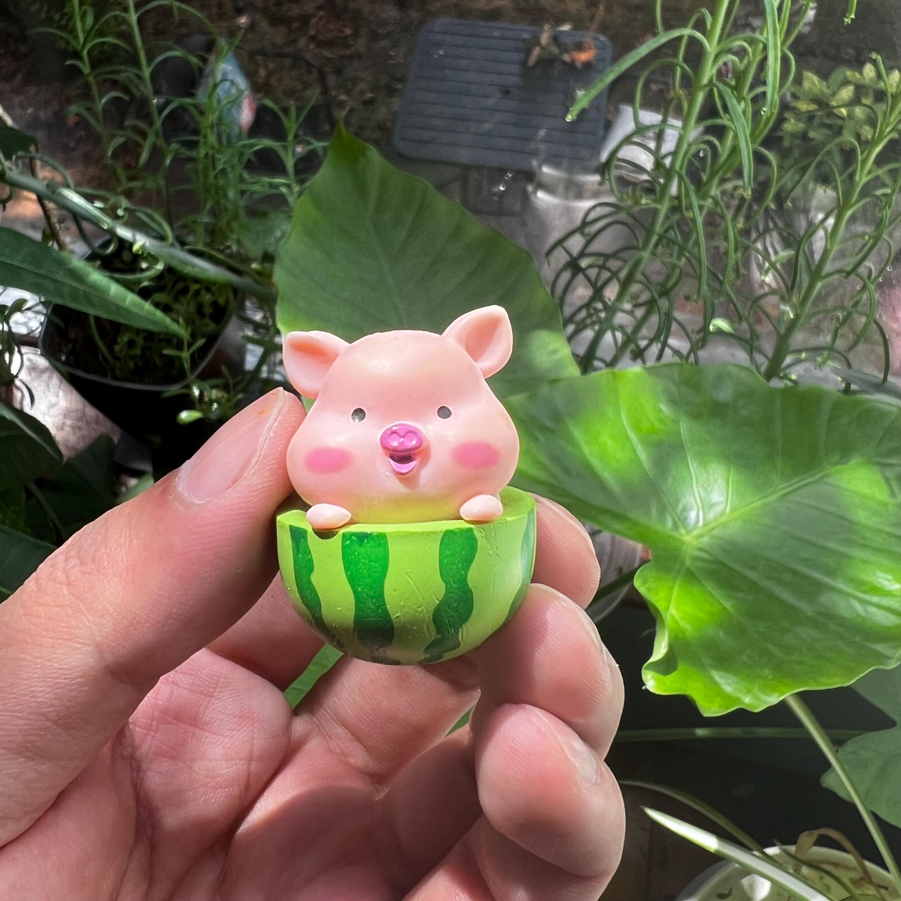 Super Cute Pig Miniatures, Set of 7, Pig Figurines, With Gift Box - Etsy