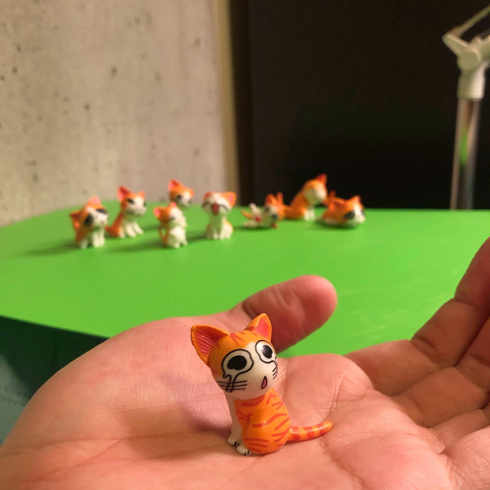 Cat Figures Orange Cartoon Cat Miniatures Cat Figures - Etsy