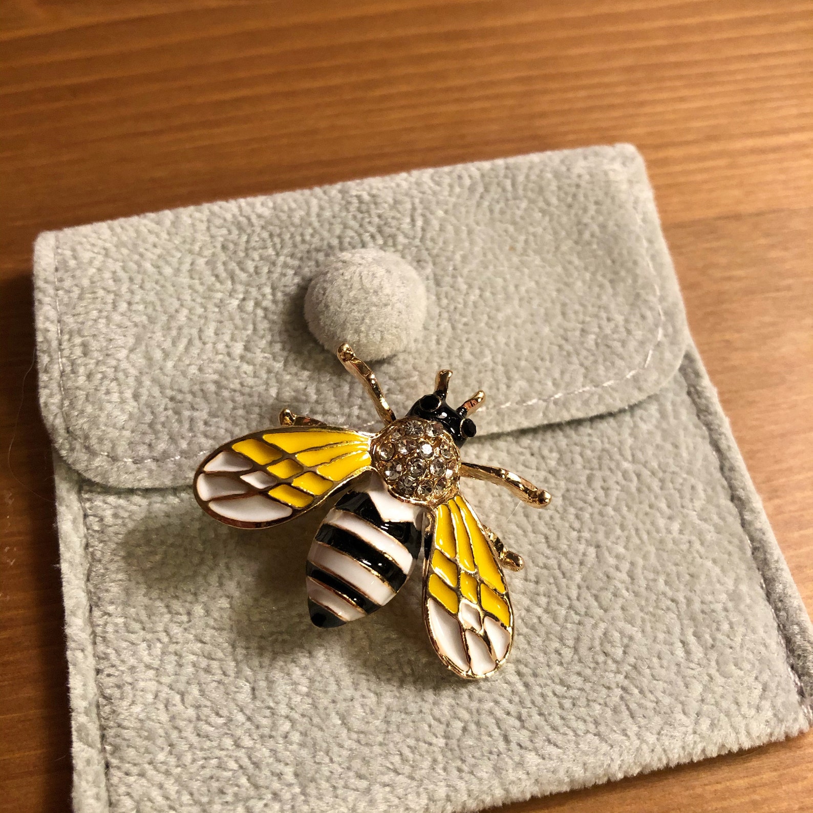 Honeybee Brooch Bee Brooch With Giftable Velvet Pocket - Etsy