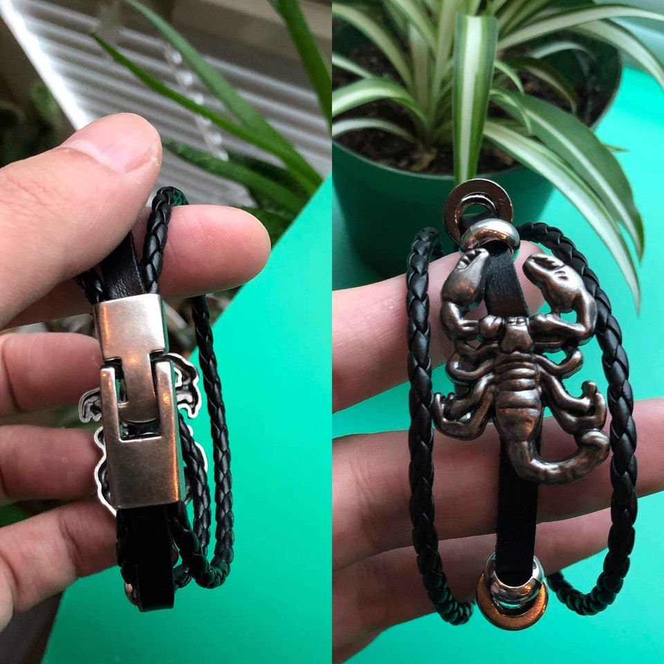 Handmade Scorpion Bracelet High Quality Hand Weaved PU | Etsy