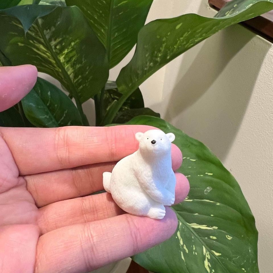 Cute Polar Bear Miniatures, Polar Bears Figurines, Set of 6, Home ...
