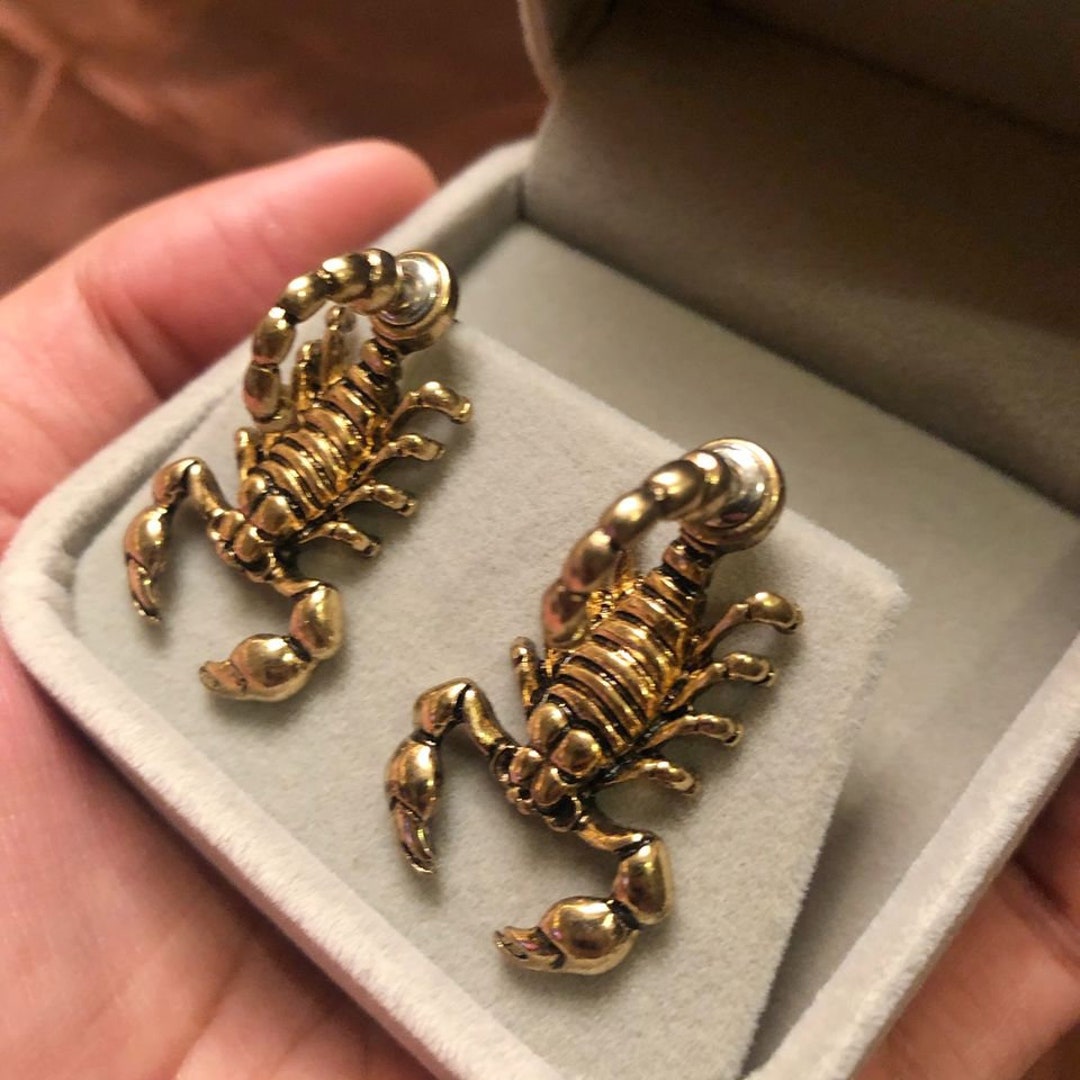 Handmade Scorpion Earrings, With Velvet Jewelry Box, Perfect for Gift ...